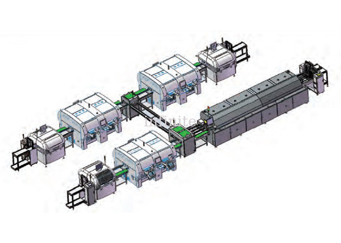 Three-to-One SMT Assembly Line Three-Wire Double-Track Reflow Oven ...