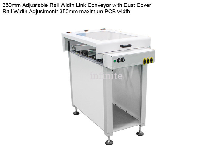 1.2m 1.5m Length SMT Conveyor 350mm SMT Placement Equipment With Dust Cover
