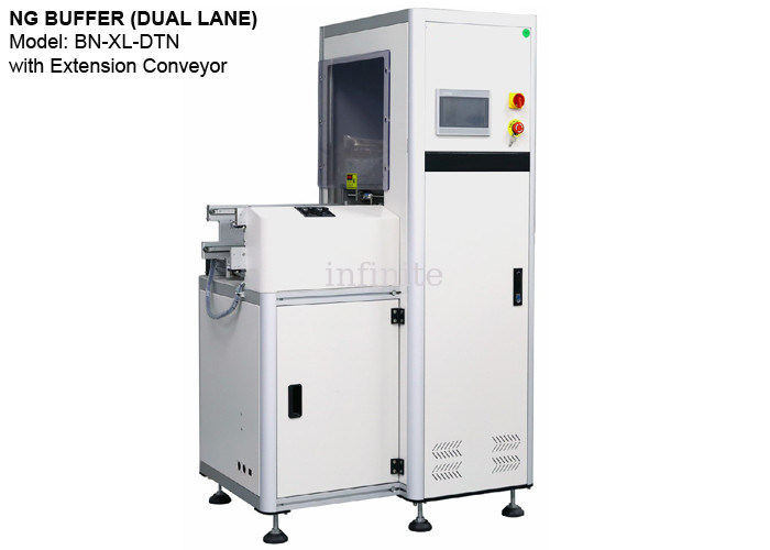 XL PCB Buffer Conveyor PLC Control , Dual Lane NG Buffer With Extension Conveyor