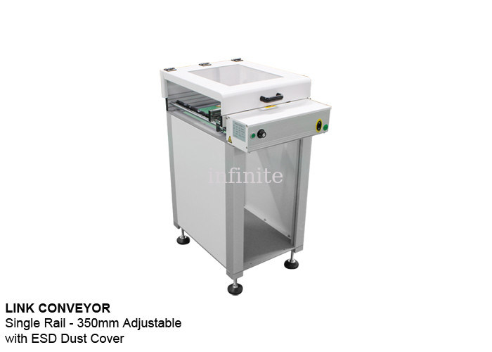 Single Rail PCB Board Conveyor 0.5m 0.6m 0.8m With ESD Dust Cover