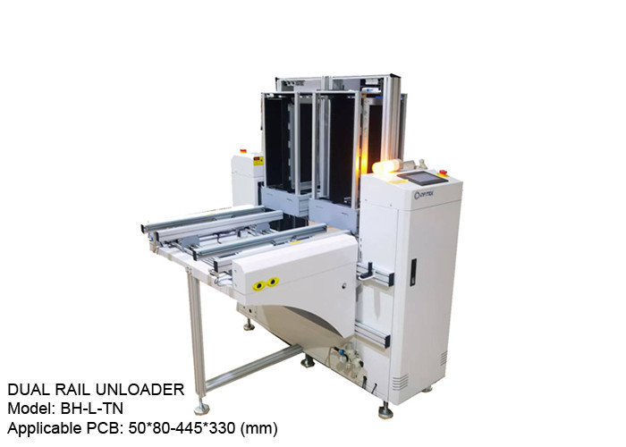 Dual Rail PCB Loader Unloader 50*80mm - 445*330mm PCB Size