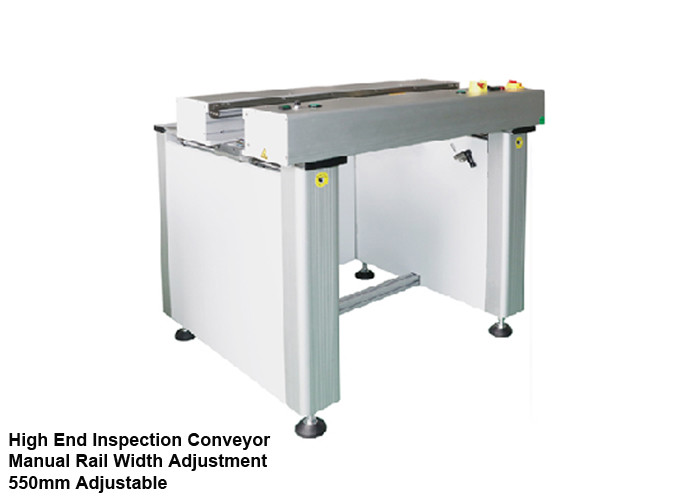 PCB 550mm Inspection Conveyor System Manual Rail Width Adjustment