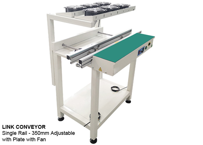 350mm SMT Conveyor 2m 2.5m Length PCB SMT Machine With Plate