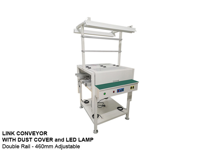 460mm SMT Conveyor PCB Handling Equipment 0.5m Length With LED Light